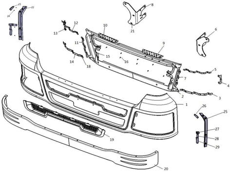 BUMPER, SHACMAN TRUCK PARTS CATALOGS - SHACMAN CABIN PARTS CATALOGS - DONGFENG, FAW & SHACMAN ...